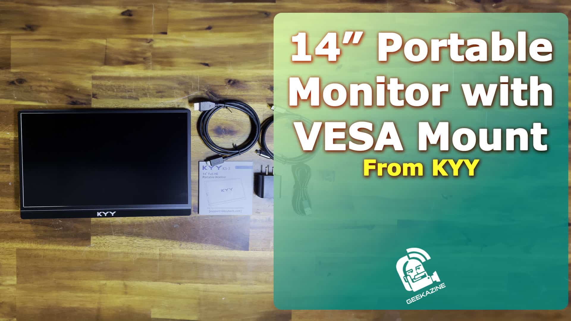 KYY 14 Inch Portable Monitor with VESA Mount : Geekazine